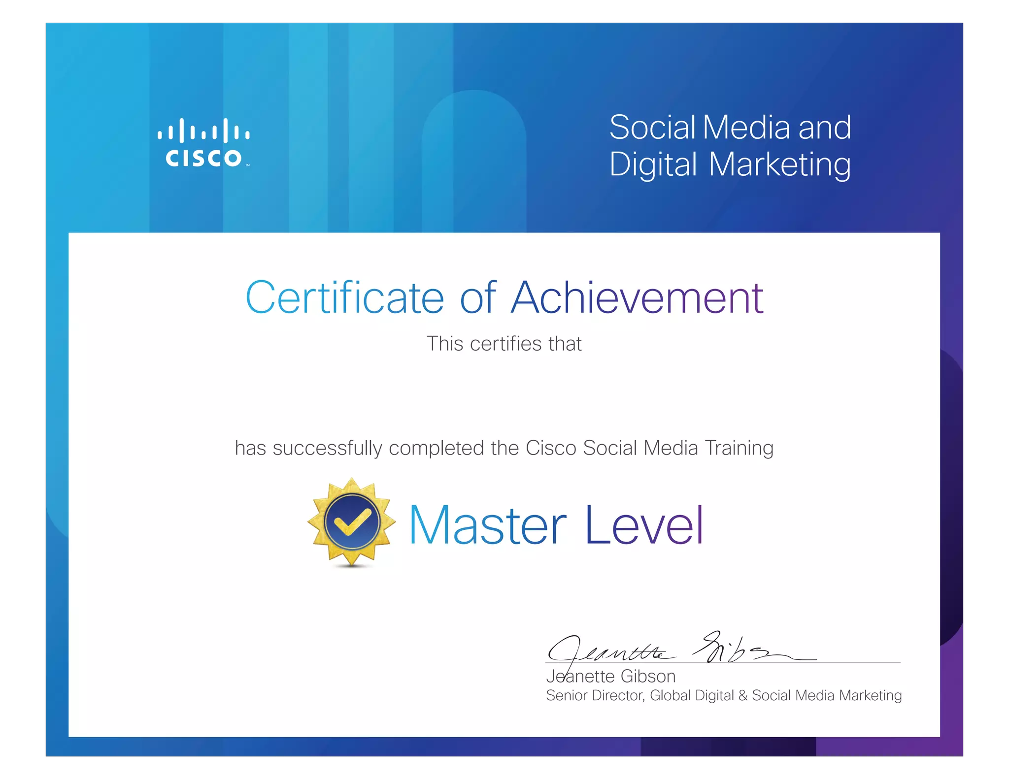 Cisco Social Media Master Level Certification | PDF