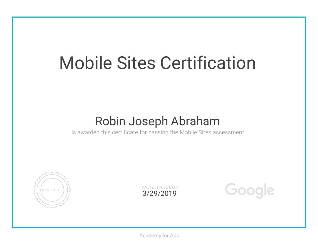 Mobile Sites Certification - Google | PDF