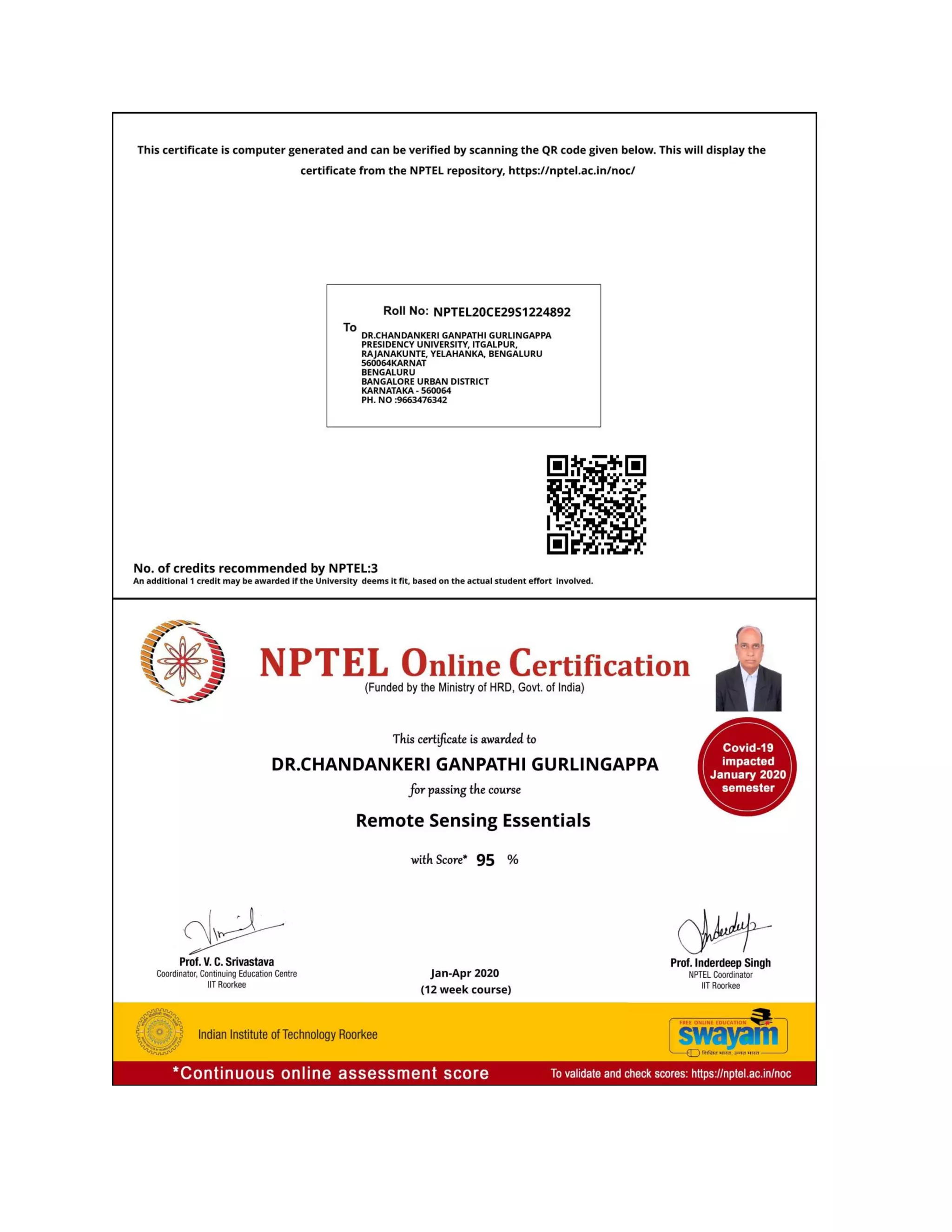 NPTEL Online Certificate | PDF