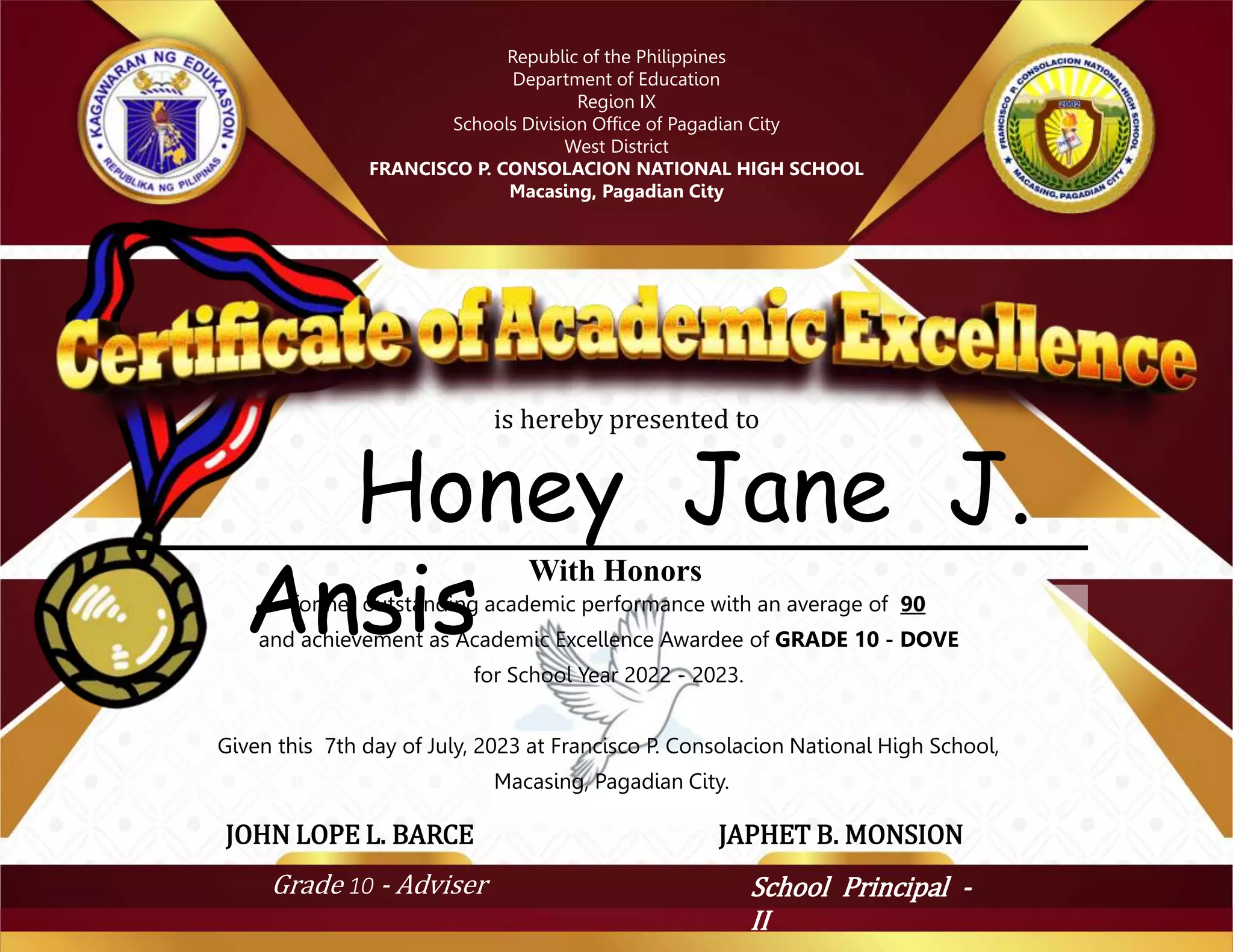 Certificate of Academic Excellence.pptx