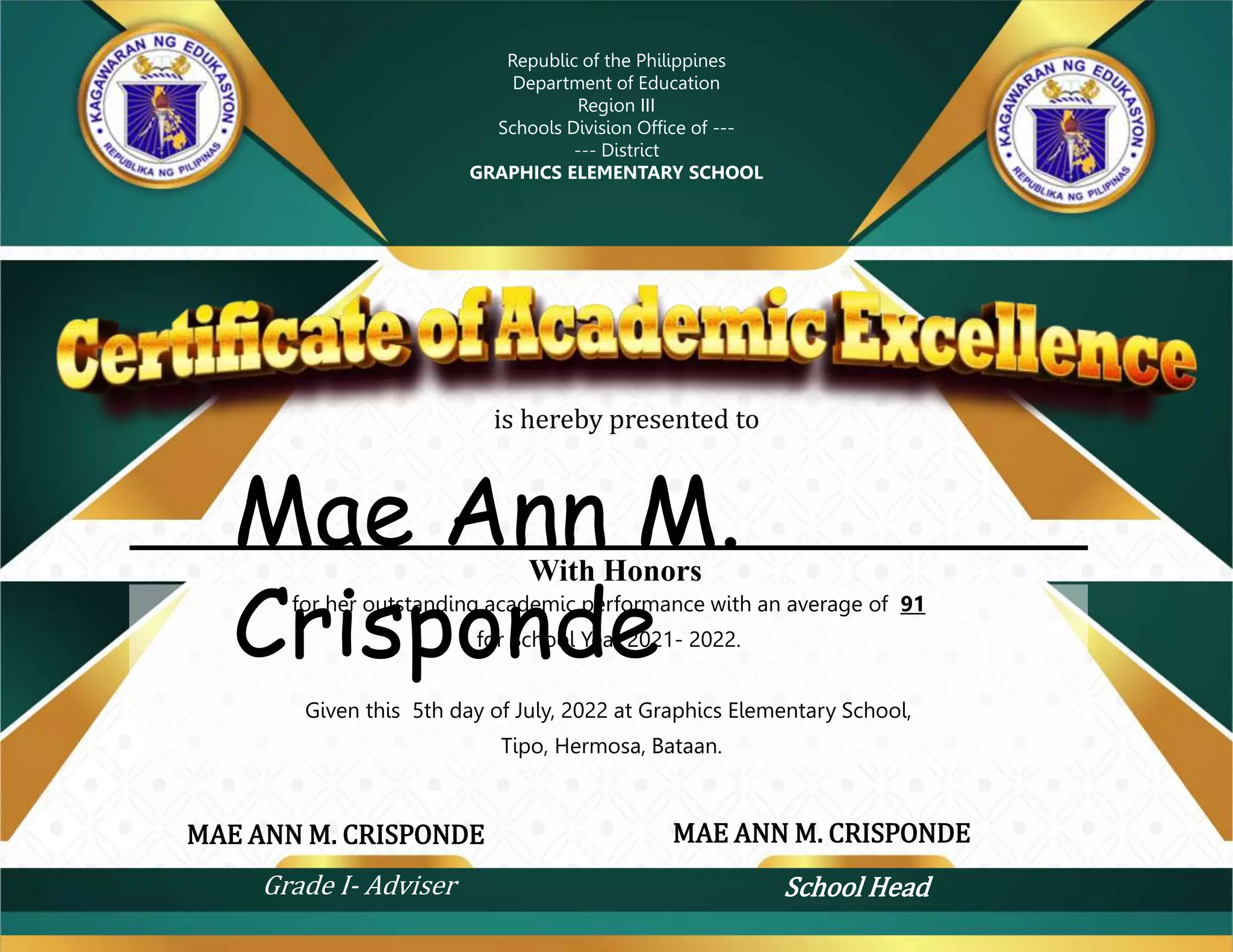 Certificate of Academic Excellence.pptx