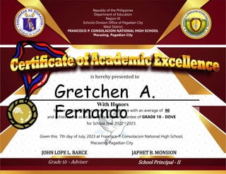 Certificate of Academic Excellence.pptx