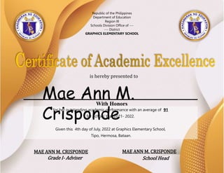 Certificate of Academic Excellence.pptx