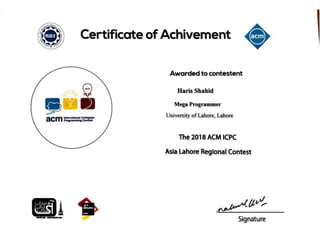 ICPC (international collegiate programming contest) | PPT