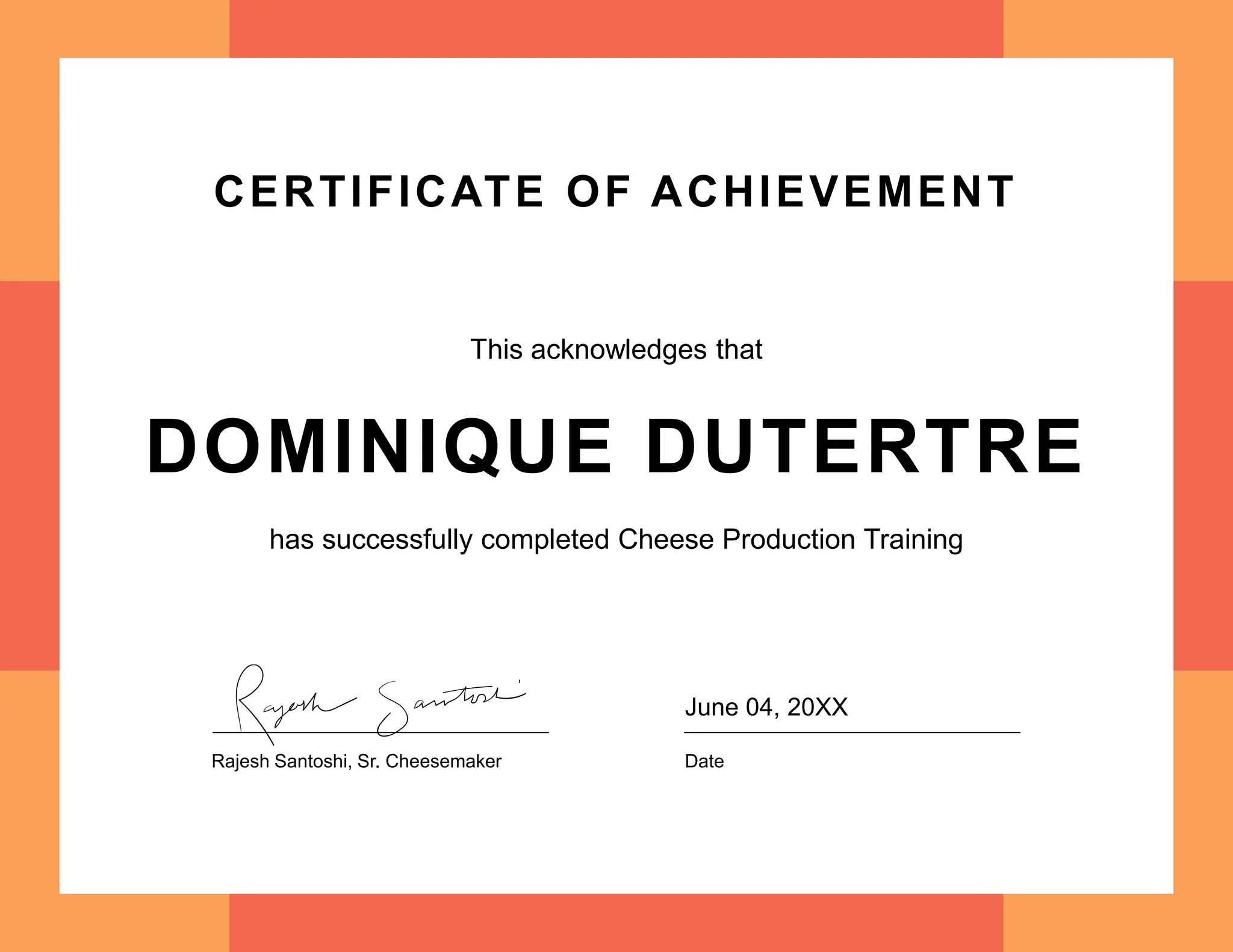 Certificate of Achievement Powerpoint template | PPTX