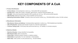 Certificate of Analysis- Ensuring Quality, Safety & compliance | PPTX