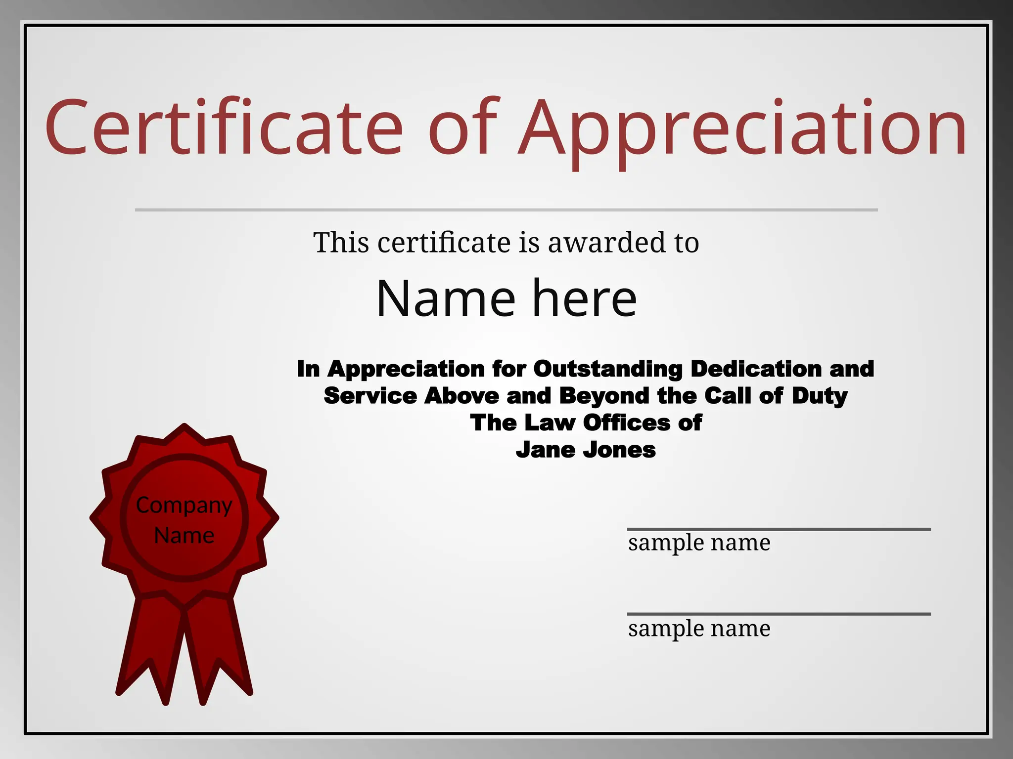 Certificate of Appreciation High Quality .pptx