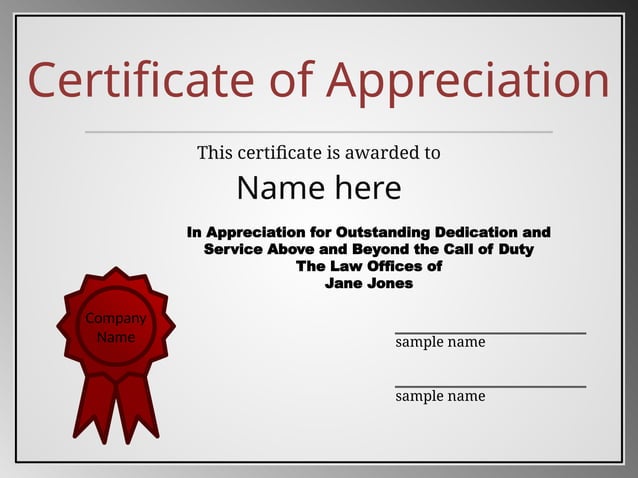 Certificate of Appreciation High Quality .pptx