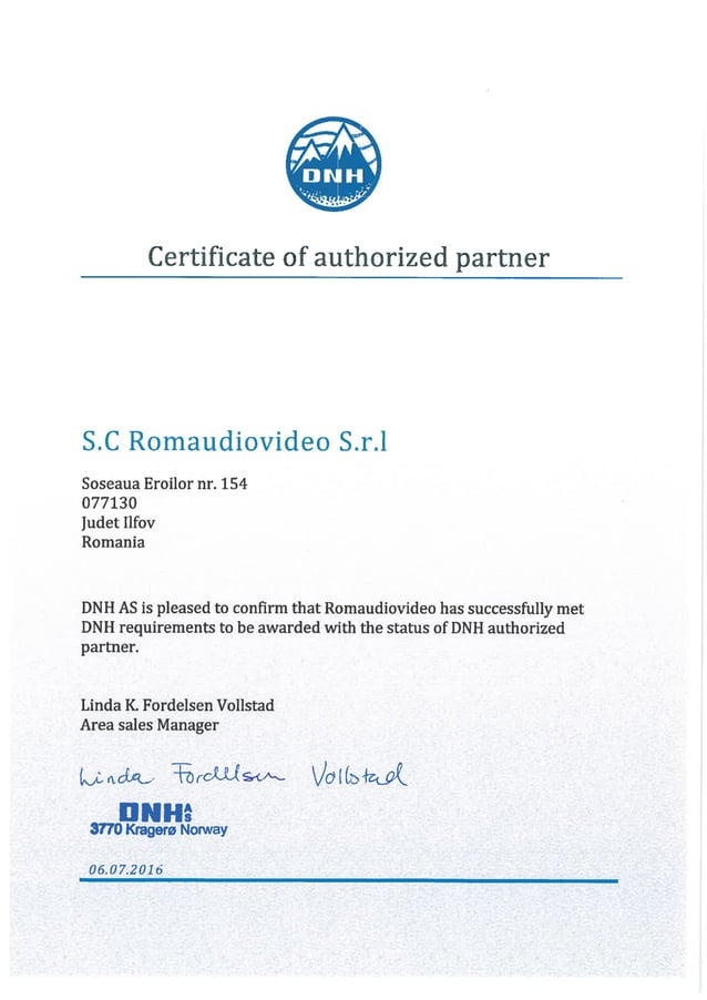 Certificate of authorized partner 2016 | PDF