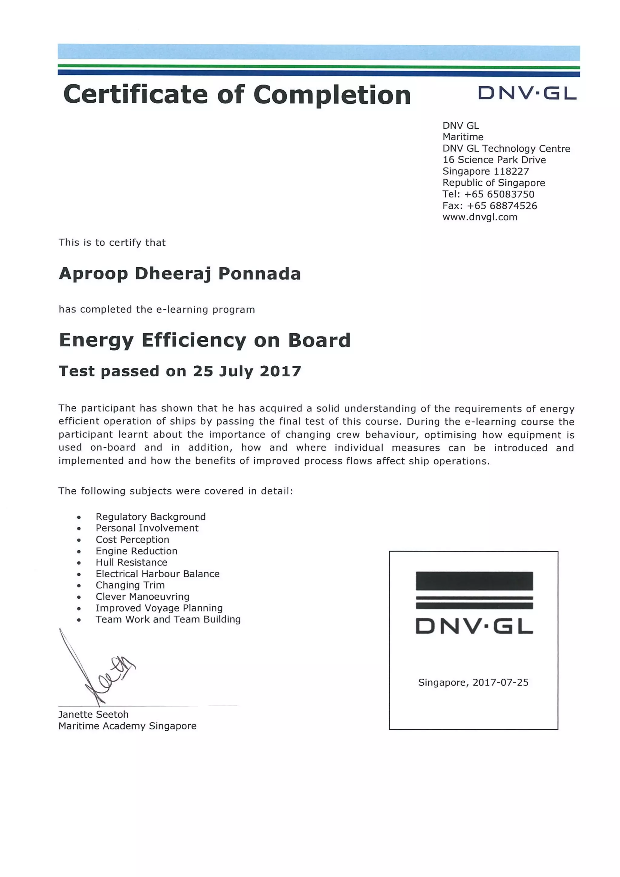 DNVGL Certificate | PDF | Power and Energy Industry | Industries