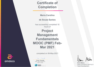 CertificateofcompletionPM | PDF