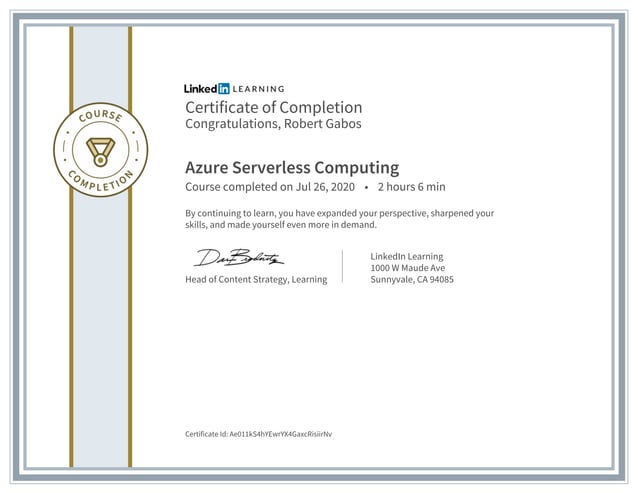 LinkedIn Learning - Azure Serverless Computing | PDF