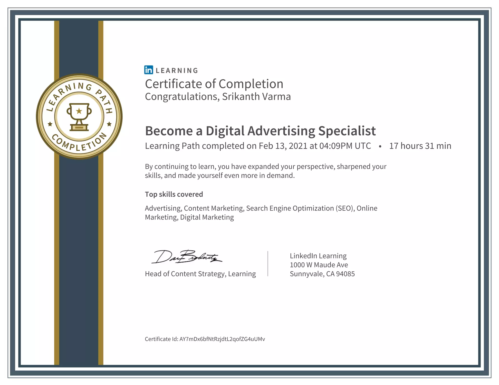 Digital advertising specialist Certification | PPT