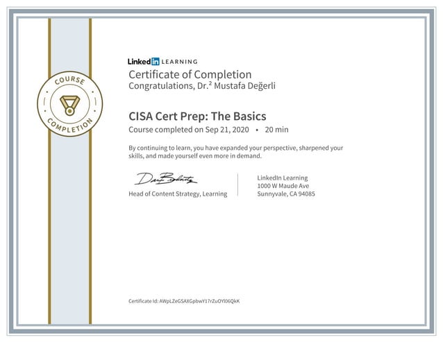 CISA Cert: The Basics | PPT