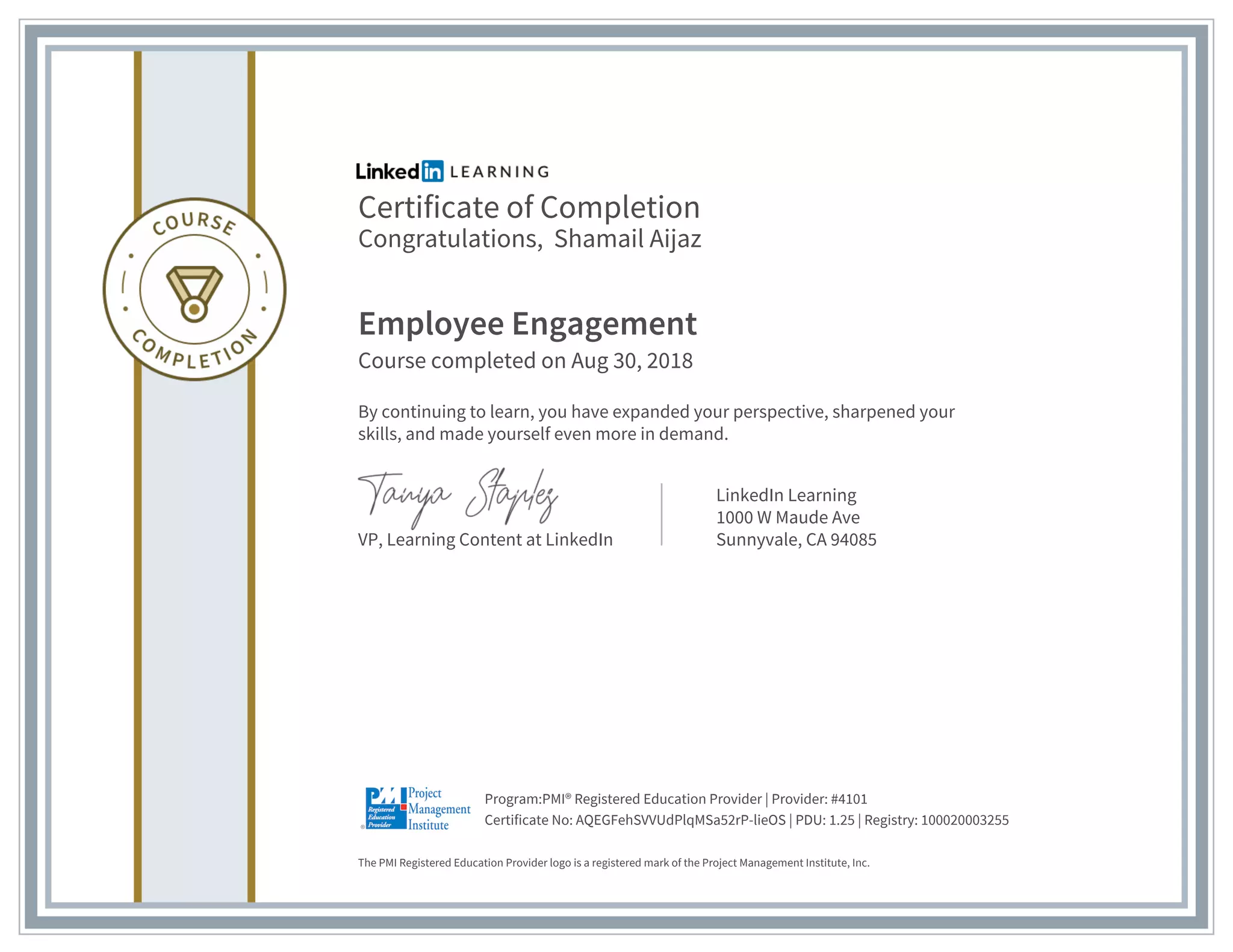 Certificate ofcompletion employee engagement | PPT