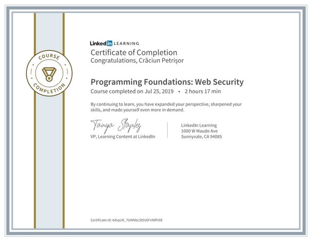 Certificate ofcompletion programming foundations web security | PPT Certificate ofcompletion programming foundations web security | PPT