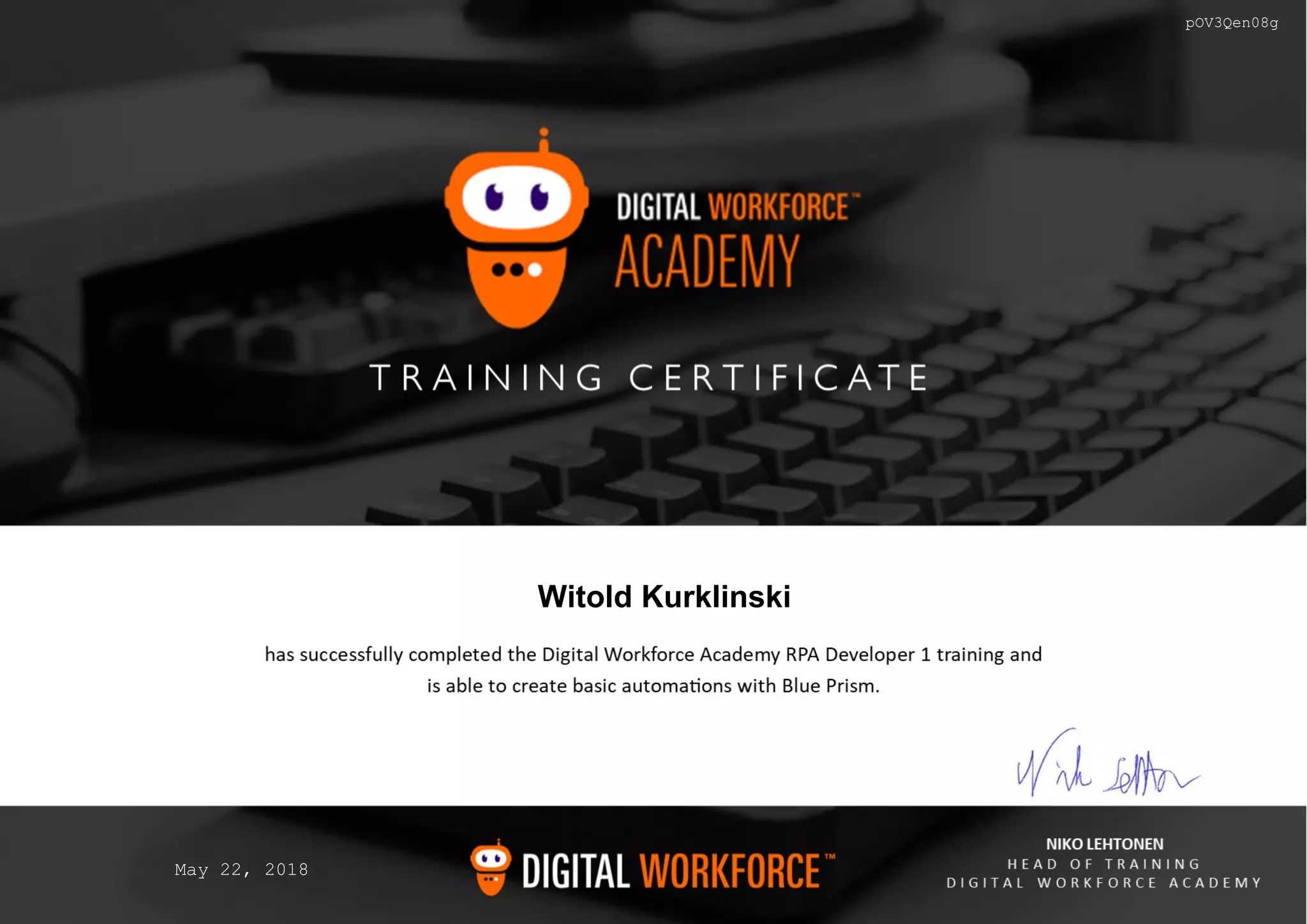 RPA Developer Foundation Certificate | PPT