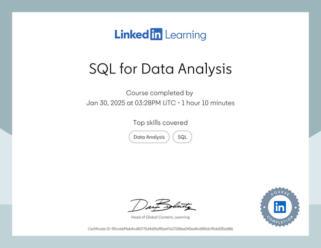 CertificateOfCompletion_SQL for Data Analysis.pdf