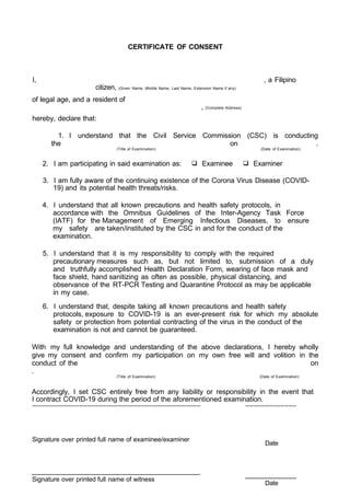 Certificate of Consent Civil Service Com | DOCX