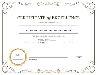 Certificate of excellence 2 | DOCX