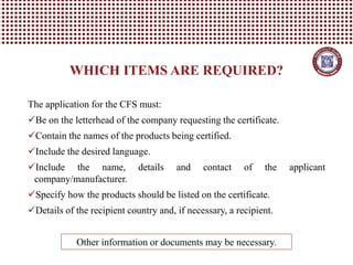 Certificate of Free Sale | PDF