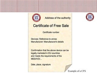 Certificate of Free Sale | PDF