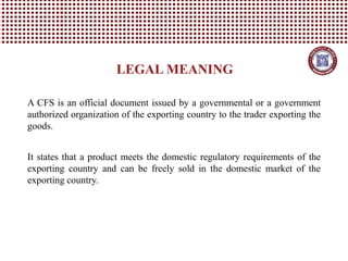 Certificate of Free Sale | PDF