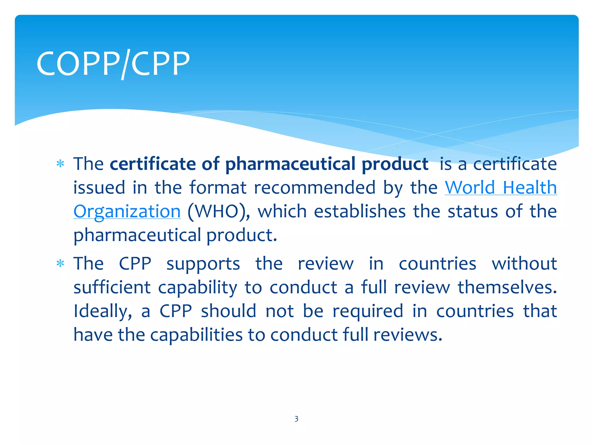 Certificate of pharmaceutical product | PPTX