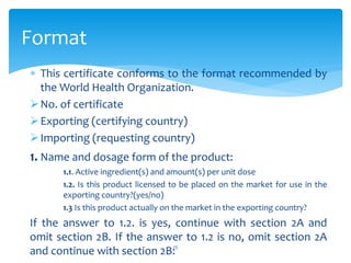 Certificate of pharmaceutical product | PPTX