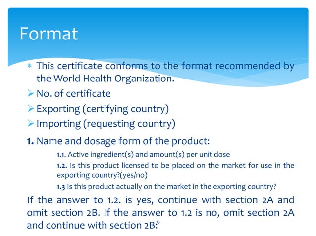 Certificate of pharmaceutical product