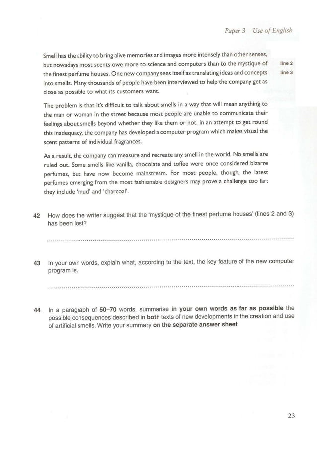 Certificate of Proficiency in English 3 with answers.(2005) | PDF | Free Download