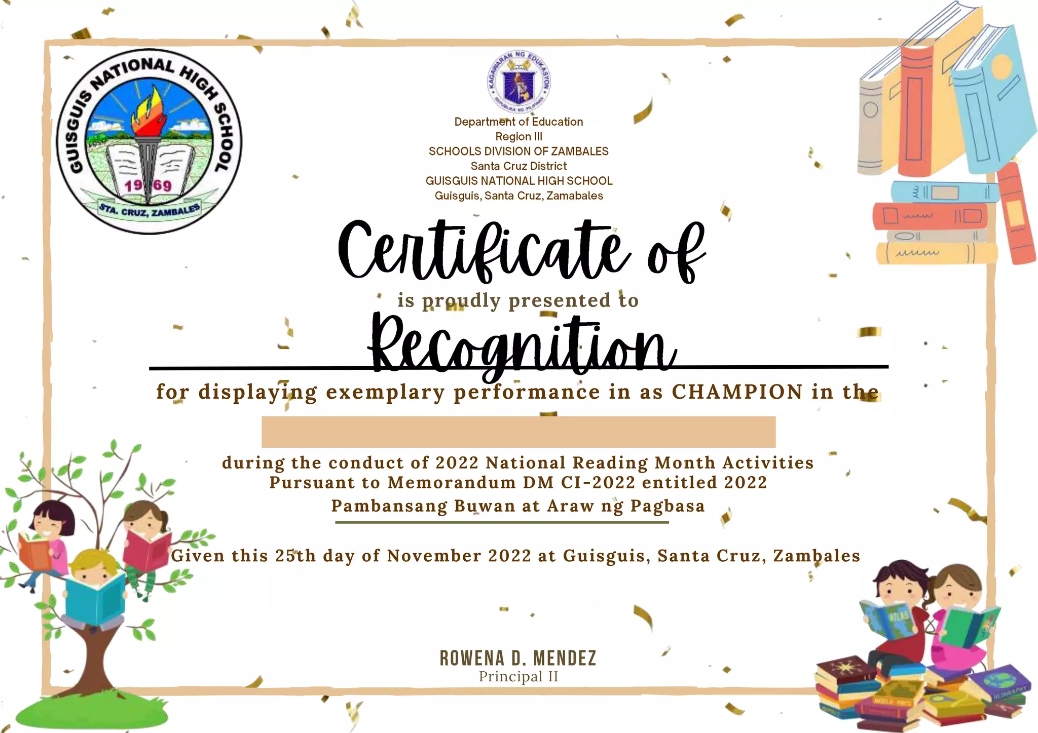 Certificate of Recognition Best Student Simple Minimalist (1).pptx