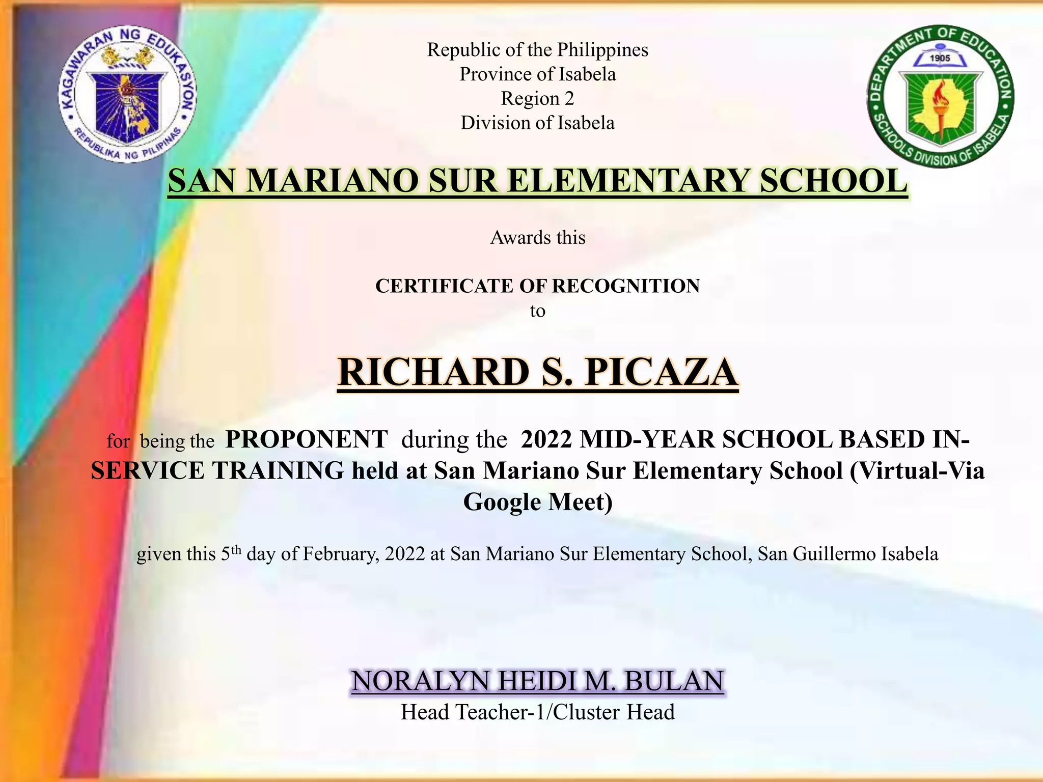 CERTIFICATE OF RECOGNITION SMSUR.pptx