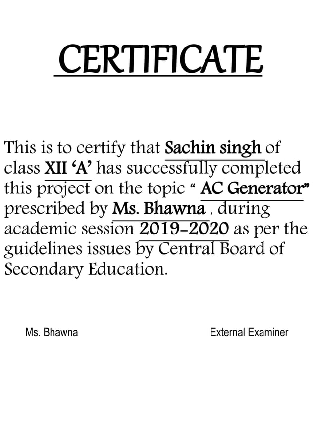 Certificate physics rohan | PPTX
