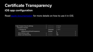 Certificate pinning v certificate transparency | PPT
