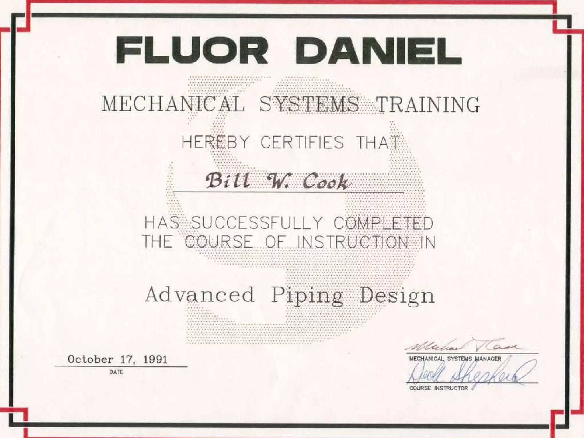 Piping and PDMS Certificates | PPT