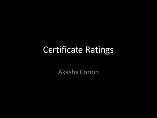 Certificate ratings | PPTX