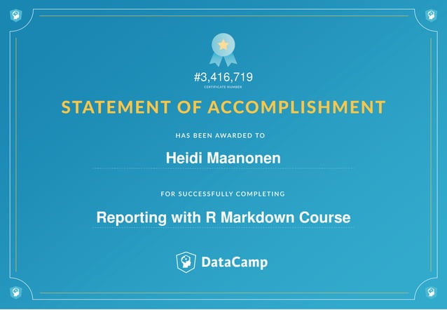 Certificate Reporting With R Markdown Course Ppt