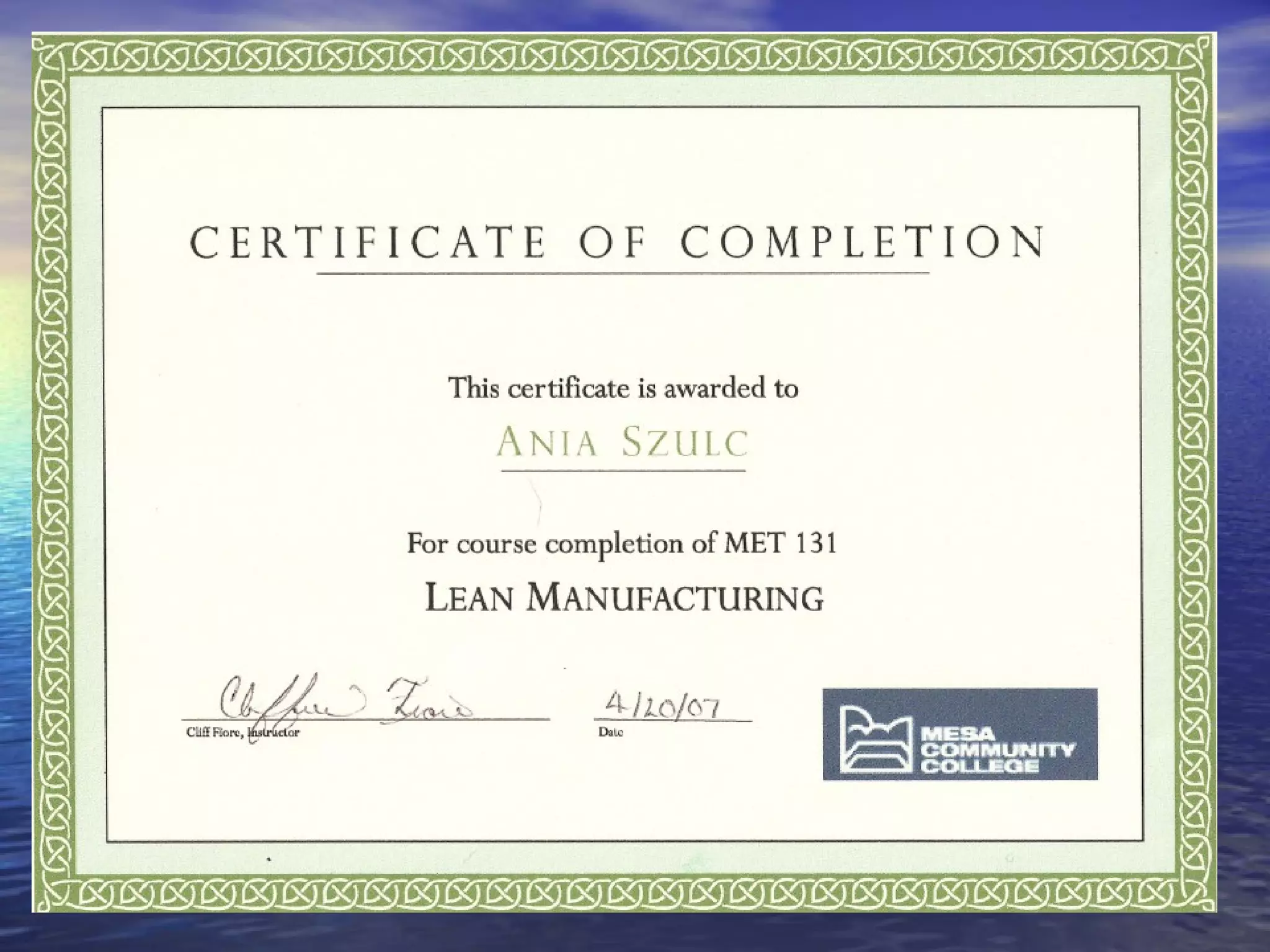 Ania ( Anna ) Certificates | PPT