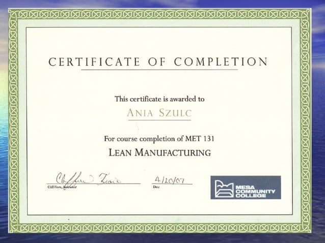 Ania ( Anna ) Certificates | PPT