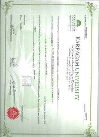 Gowtham Certificates | PDF