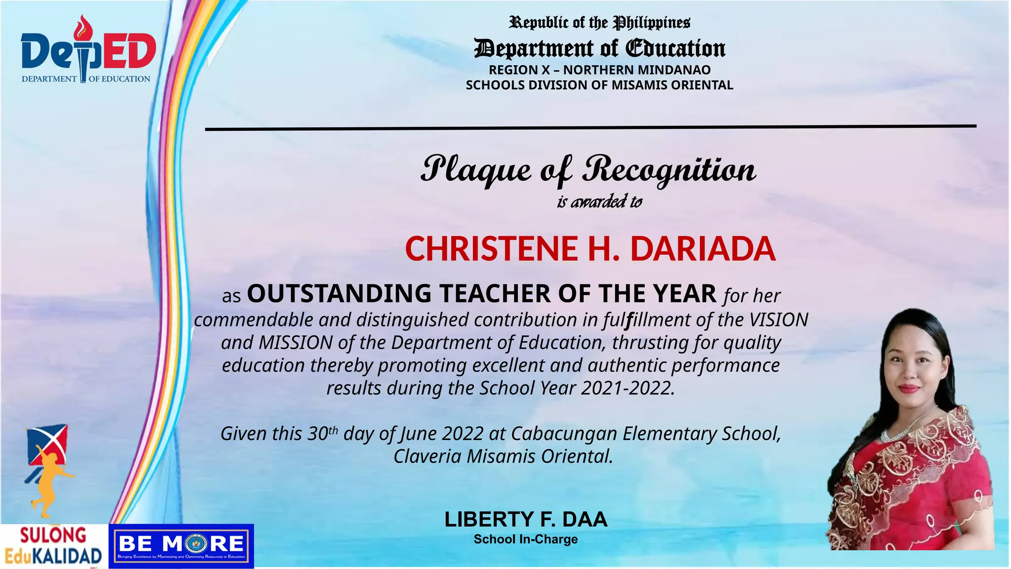 certificate of recognition for the outstanding teachers | PPTX
