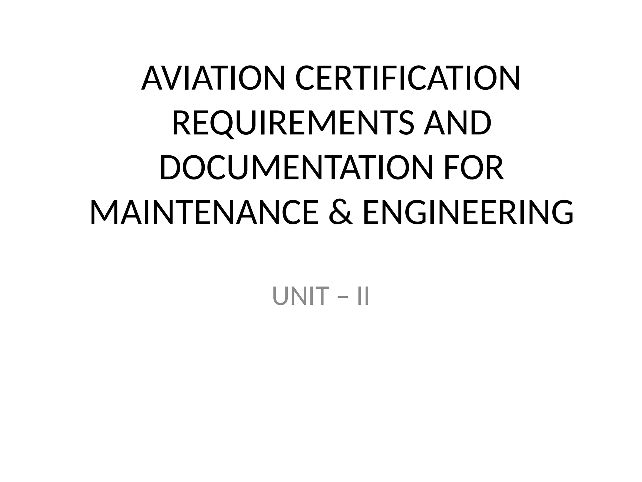 certificates IN AIRCRAFT MAINTENANCE ENGINEERING | PPTX