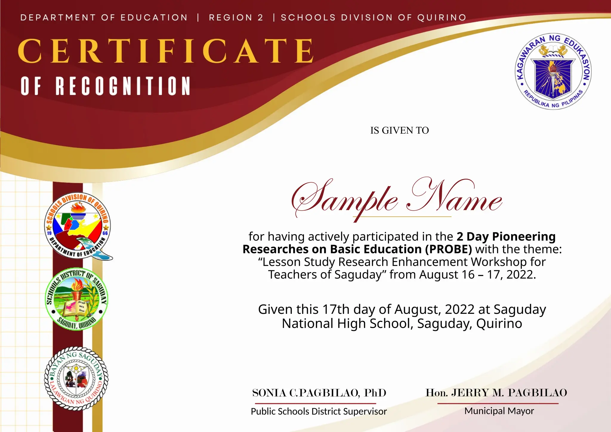 CERTIFICATE OF APPRECIATION FOR ACTIVE PARTICIPANTS | PPTX