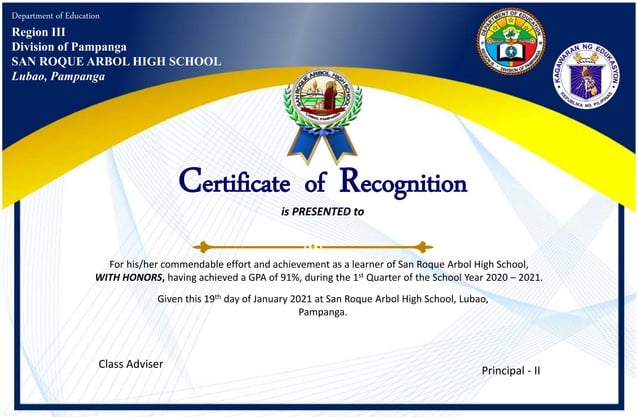 Certificates with honors | PPTX | Graduation | Personal Celebrations ...