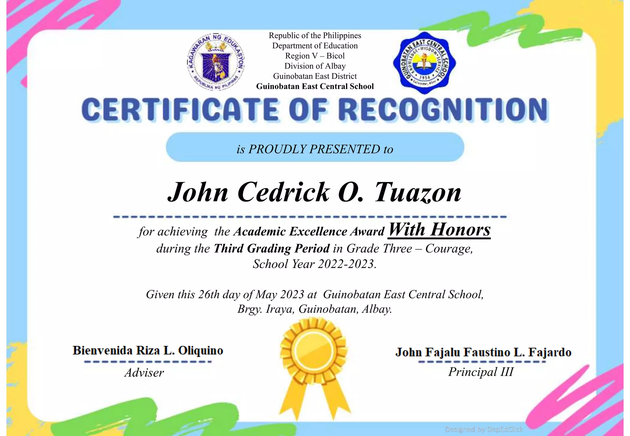 Certificates 3rd Quarter GECS.pptx