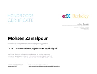 CS100.1x: Introduction to Big Data with Apache Spark | PPT