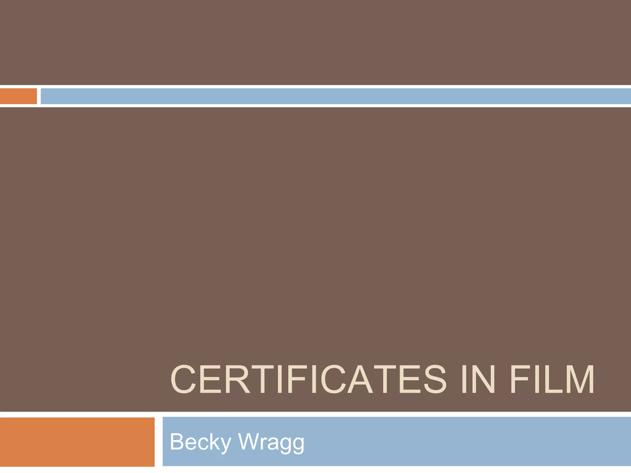 Certificates in film | PPTX
