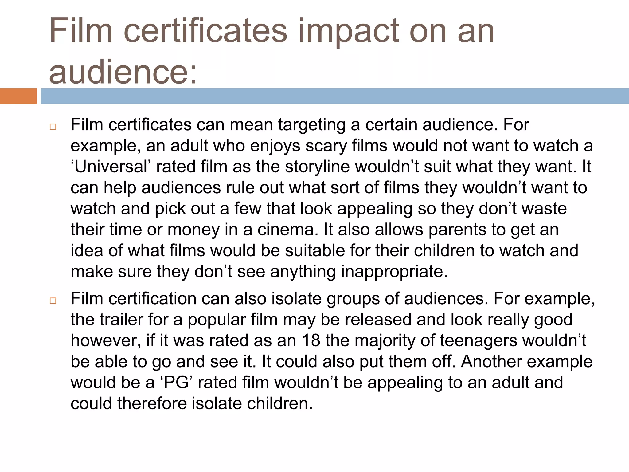 Certificates in film | PPTX
