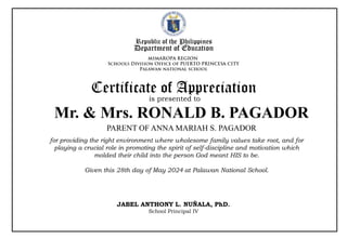 SAMPLE DEPED CERTIFICATES FOR RECOGNITION | PPTX